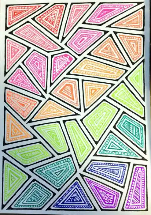 Pattern art coloring with the free shapes | Mbsunu.Com