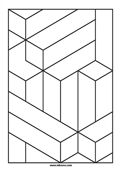 3D Geometrik Boyama 1 | Mbsunu.Com