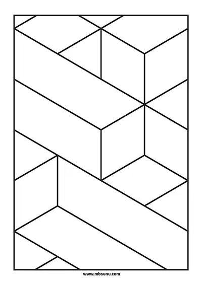 3D Geometrik Boyama 19 | Mbsunu.Com